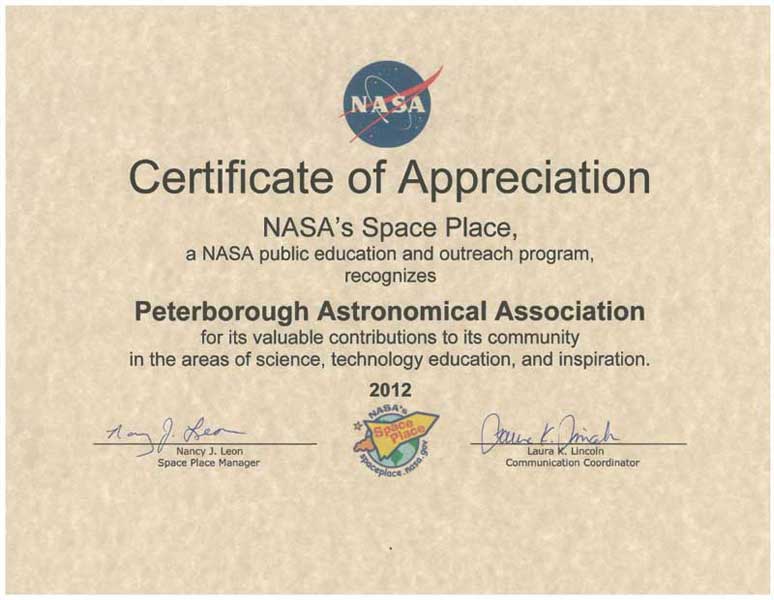 Peterborough Astronomical Association